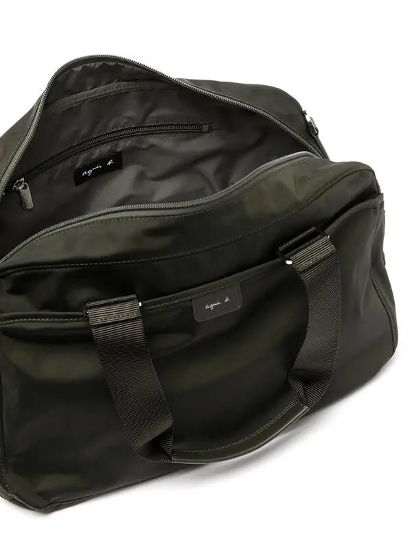 AGNES B. Small Logo Tag Holdall - Green