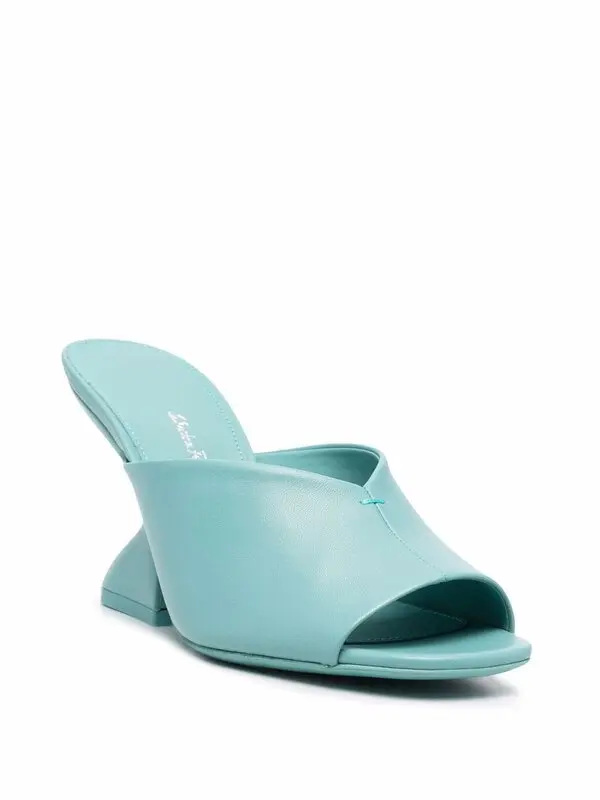 FERRAGAMO F-heel Leather Sandals
