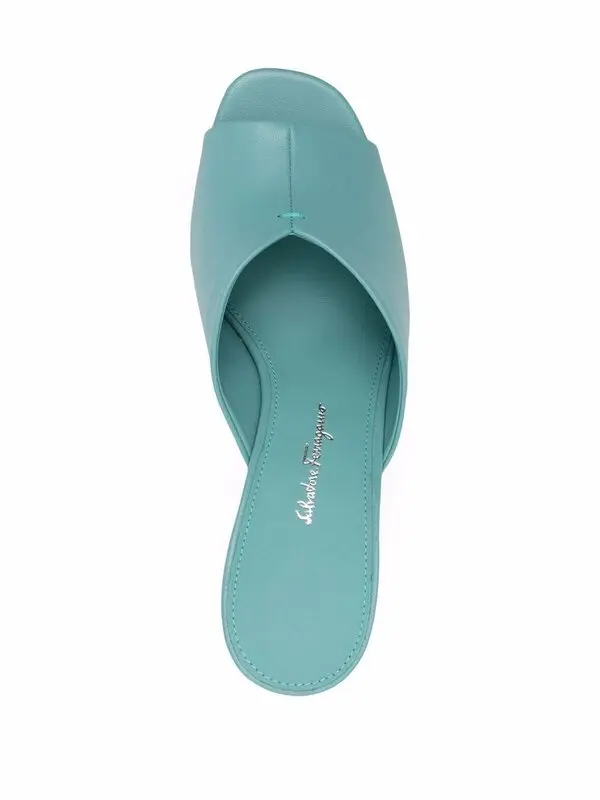 FERRAGAMO F-heel Leather Sandals