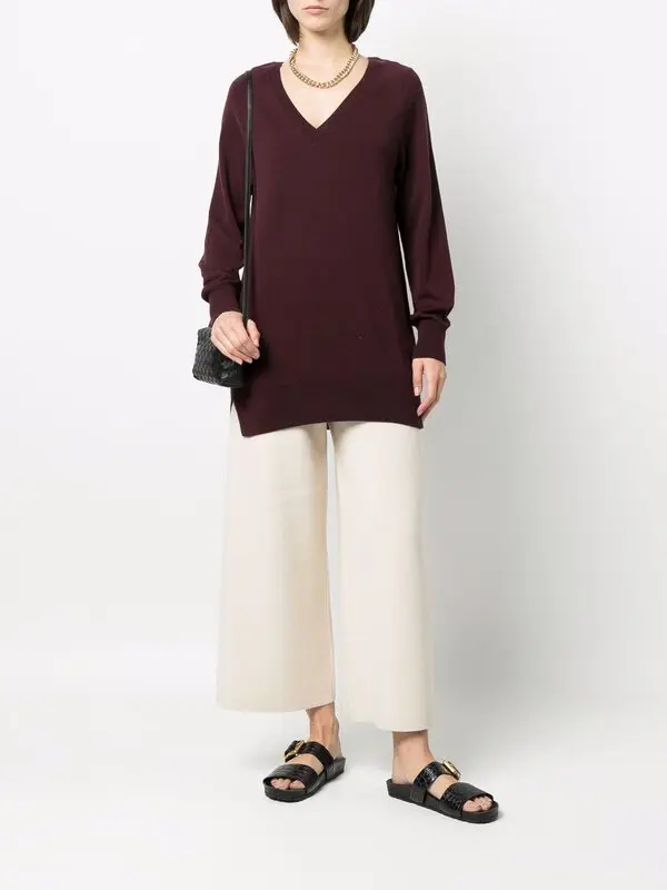 PAULA Name V-neck Cashmere Jumper - Red