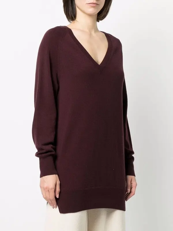 PAULA Name V-neck Cashmere Jumper - Red