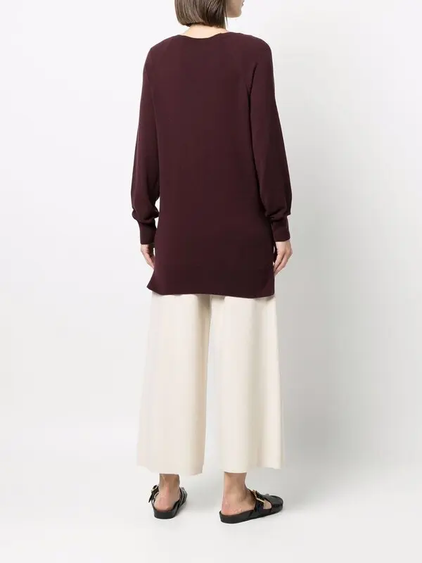 PAULA Name V-neck Cashmere Jumper - Red