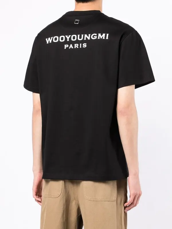 WOOYOUNGMI Logo-embroidered Cotton T-shirt