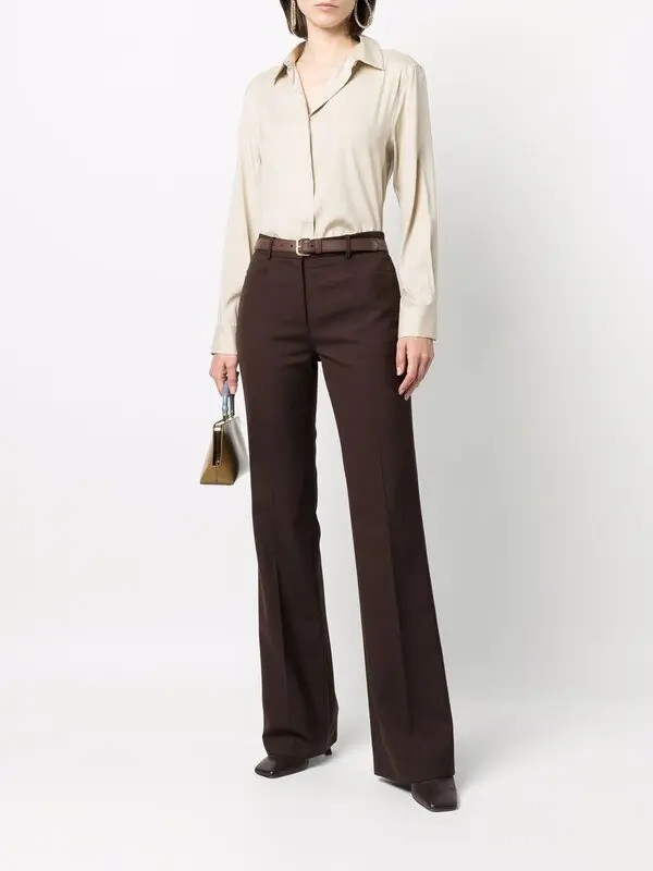 PAULA Long-sleeve Silk Shirt - Neutrals