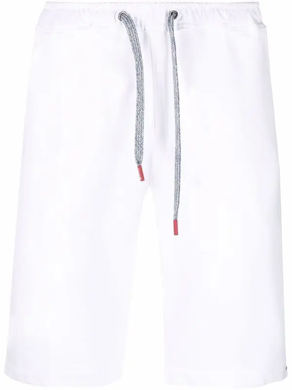 Kiton Straight-leg Track Shorts - White