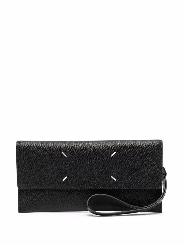 MAISON MARGIELA Four-stitch Leather Pouch - Black