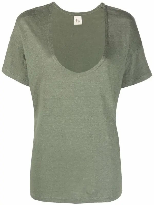 PAULA U-neck T-shirt - Green