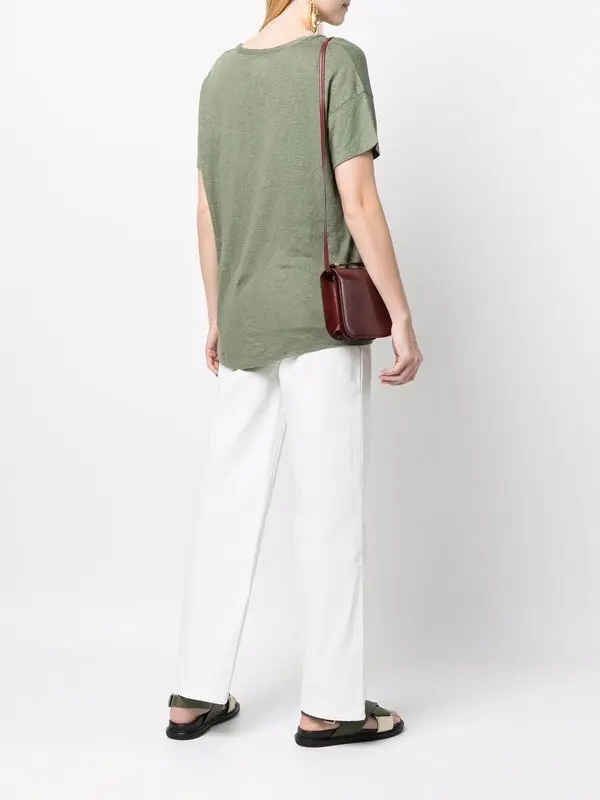 PAULA U-neck T-shirt - Green