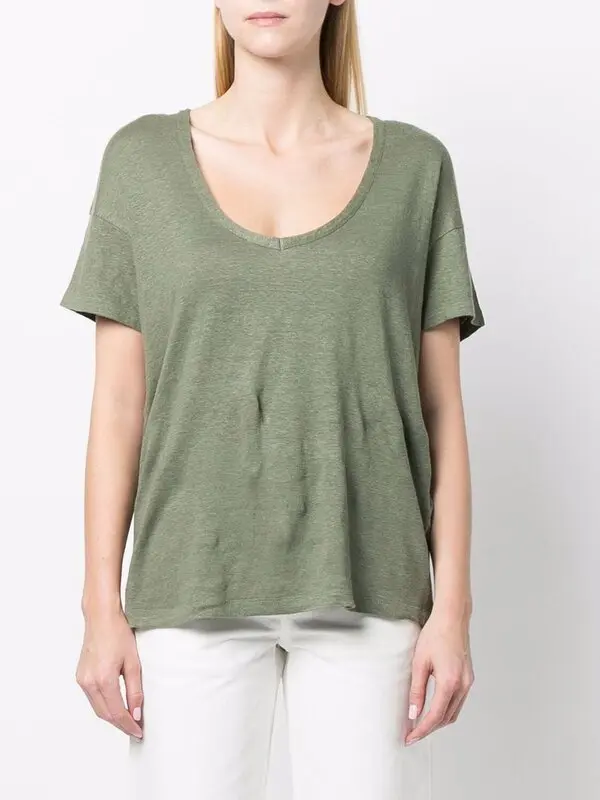 PAULA U-neck T-shirt - Green