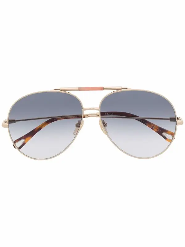 Chloé Gradient Pilot Sunglasses - Gold