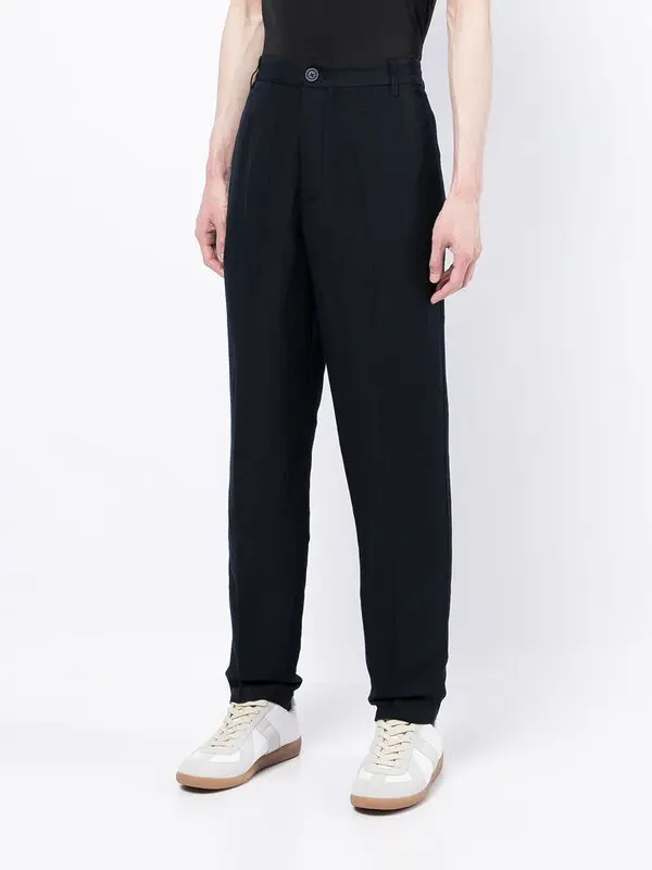 Armani Exchange High-rise Tapered Trousers - Blue