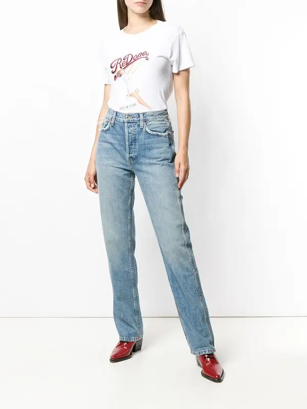 RE/DONE Straight Leg Jeans - Blue
