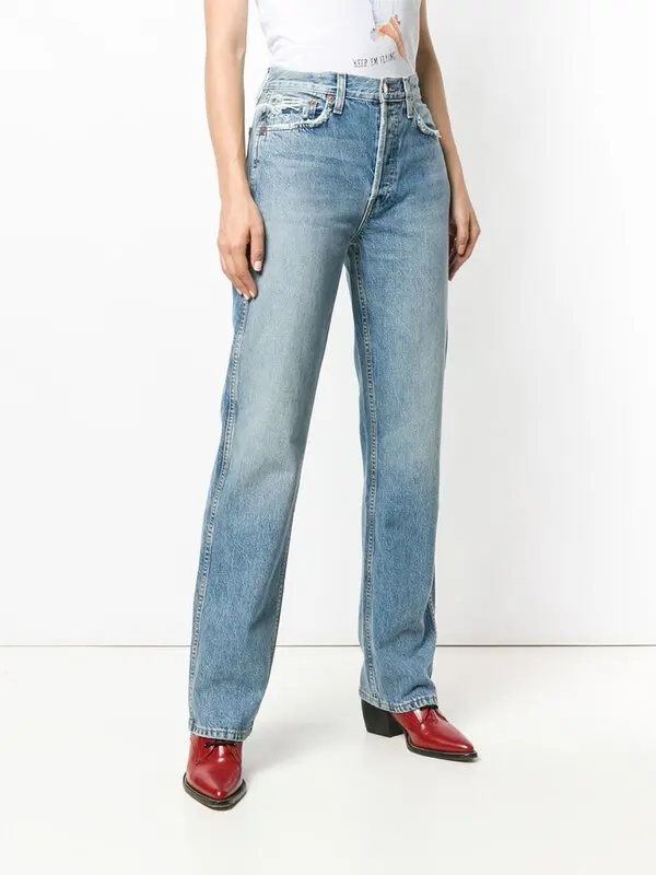 RE/DONE Straight Leg Jeans - Blue