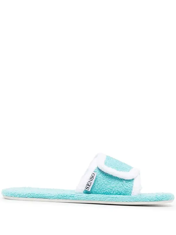 Senso Iris Towelling Slides - Blue