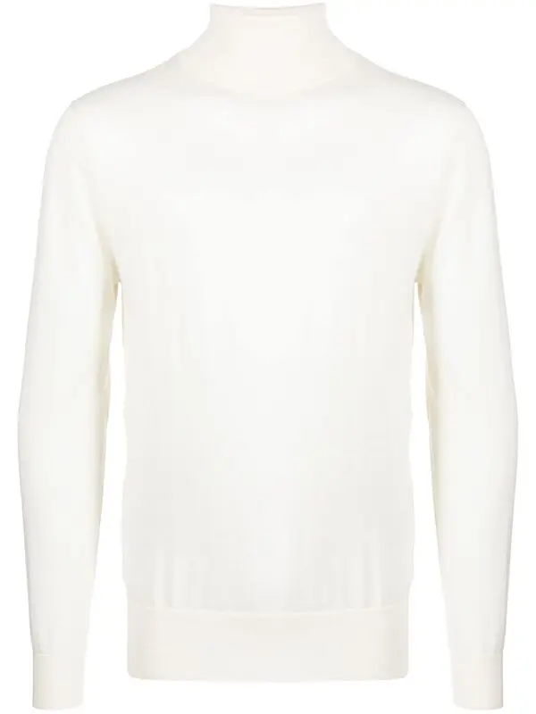 N.peal Roll Neck Cashmere Sweatshirt - White
