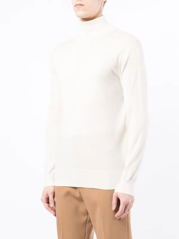 N.peal Roll Neck Cashmere Sweatshirt - White