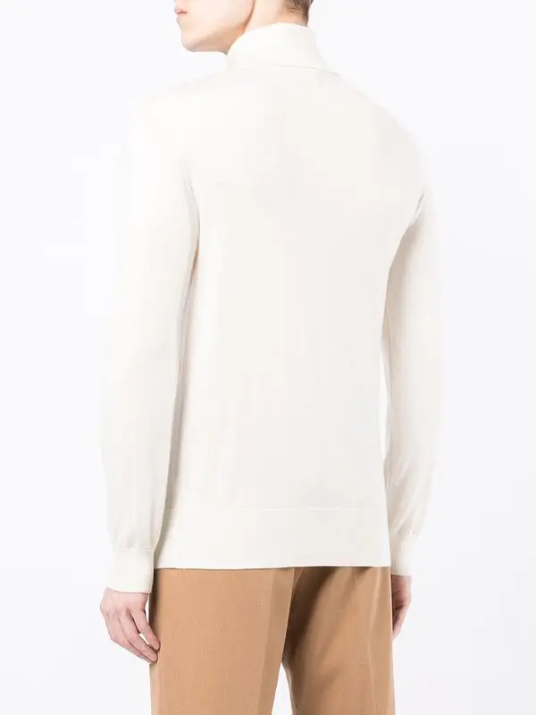 N.peal Roll Neck Cashmere Sweatshirt - White