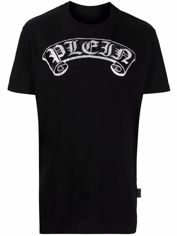 Philipp Plein Embellished-logo T-shirt - Black