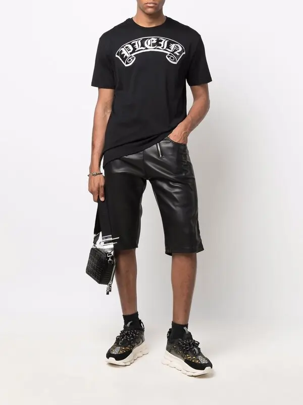Philipp Plein Embellished-logo T-shirt - Black
