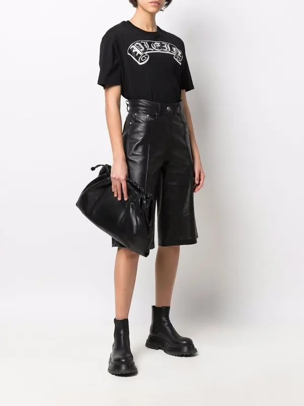 Philipp Plein Embellished-logo T-shirt - Black