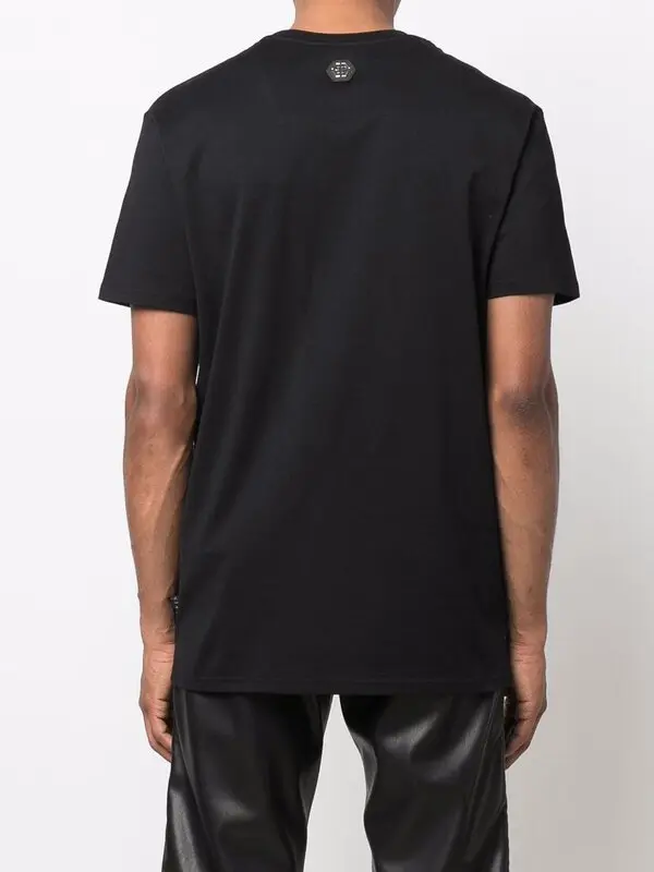 Philipp Plein Embellished-logo T-shirt - Black