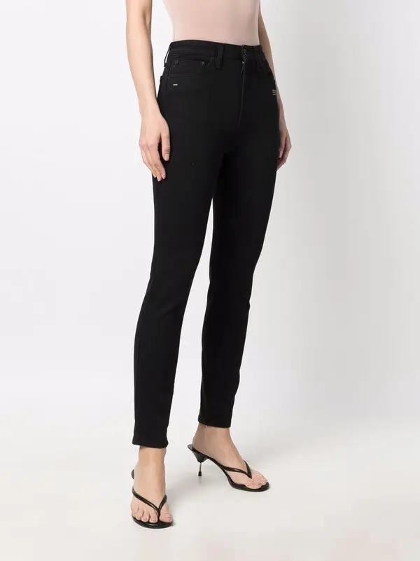 Off-White Slogan Logo-print Skinny Jeans