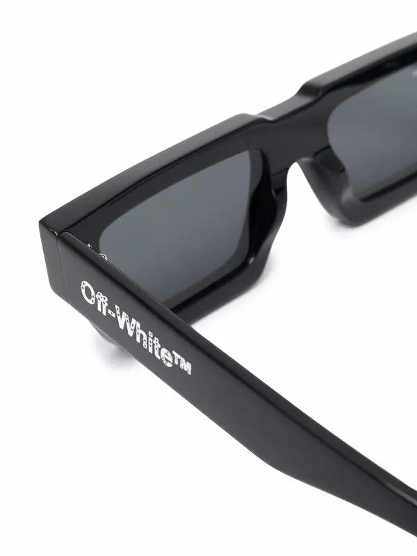 Off-White Rectangular Frame Sunglasses - Black
