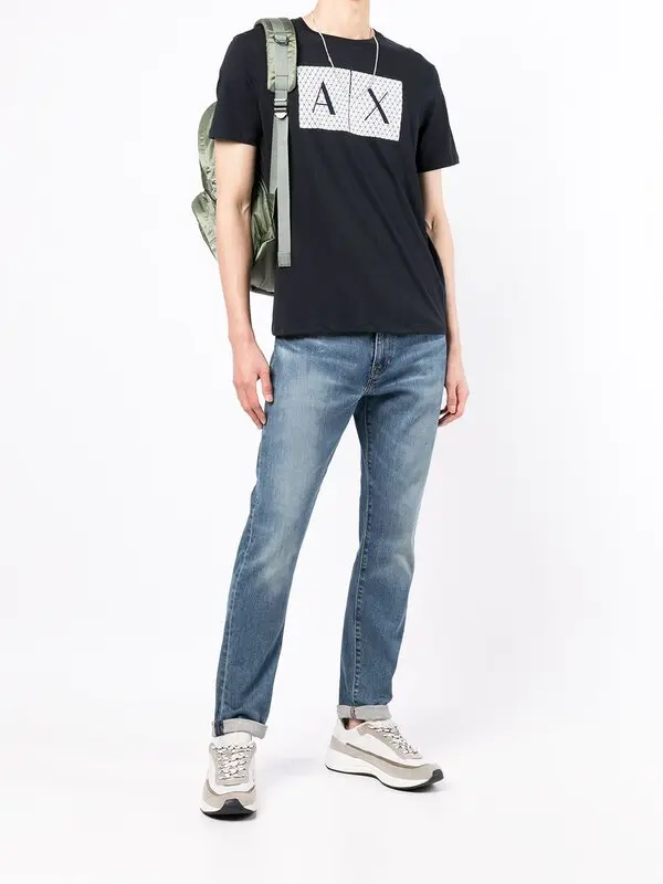 Armani Exchange Logo-print T-shirt - Blue