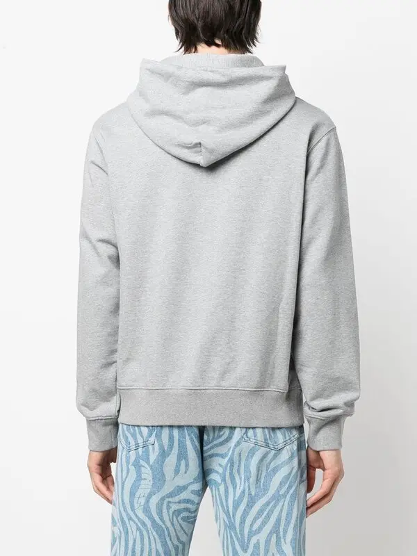 Off-White Logo-embroidered Organic Cotton Hoodie