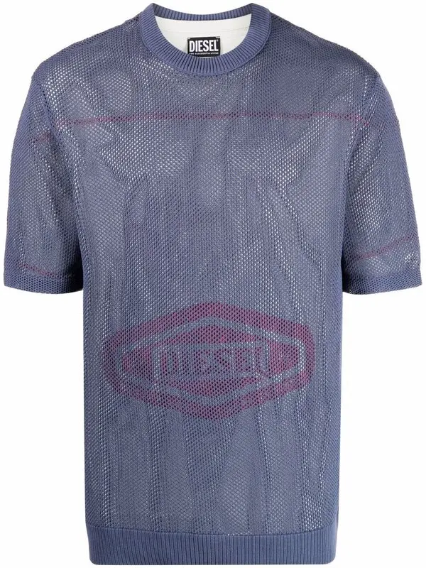DIESEL® Logo-print Mesh T-shirt