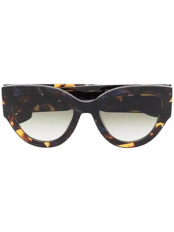 Victoria Beckham Brown Tinted Cat-Eye Sunglasses Victoria Beckham Tortoiseshell Cat-Eye Sunglasses In Brown  main image 2