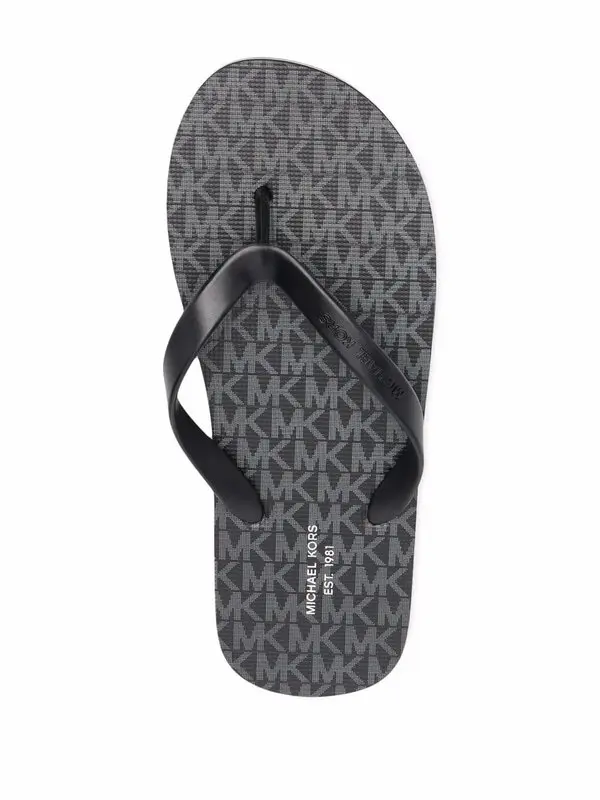 Michael Kors Thong Strap Flip Flops - Black