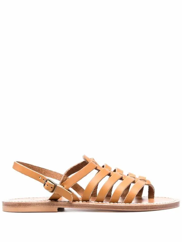 K.JACQUES Open-toe Leather Sandals - Neutrals