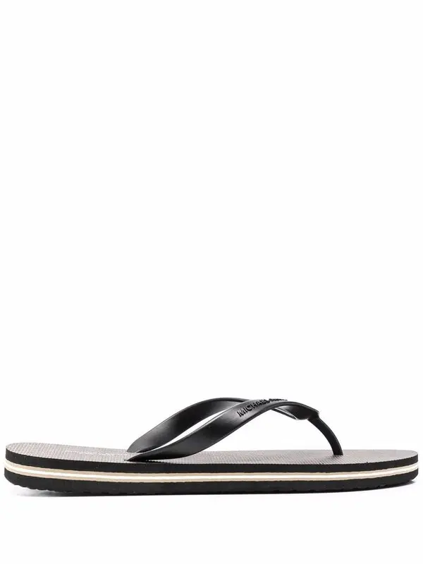 Michael Kors Thong-strap Flip Flops - Black