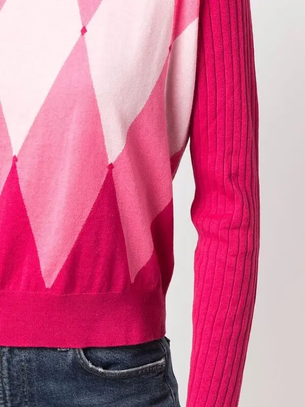 BALLANTYNE Argyle-intarsia Knitted Jumper