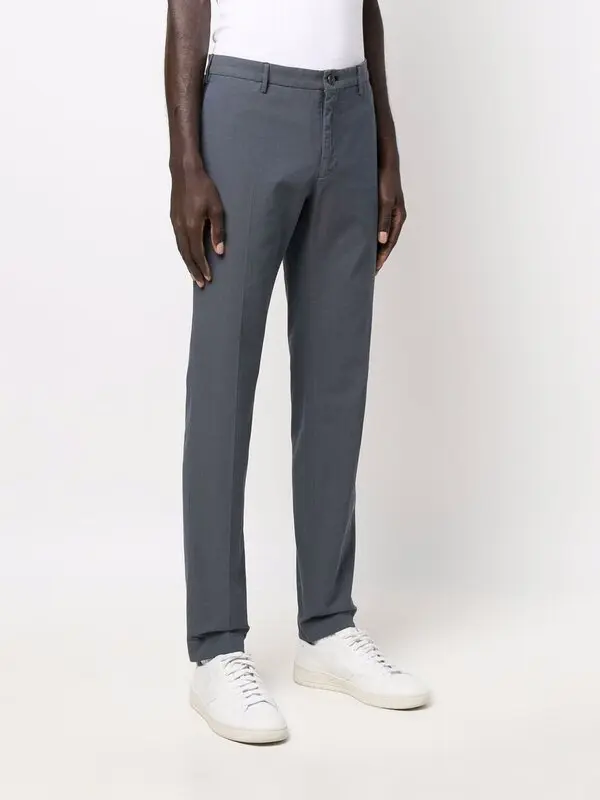 Incotex Straight-leg Cotton Trousers - Blue