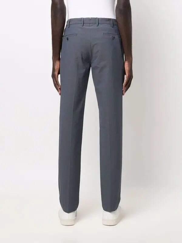 Incotex Straight-leg Cotton Trousers - Blue