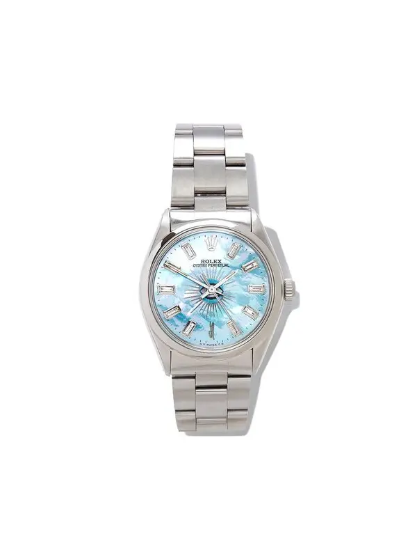 Jacquie Aiche Customised Rolex Oyster Perpetual 34mm - Blue