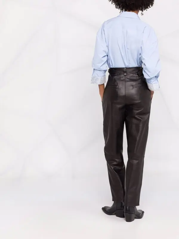 Isabel Marant Straight Leg Leather Trousers