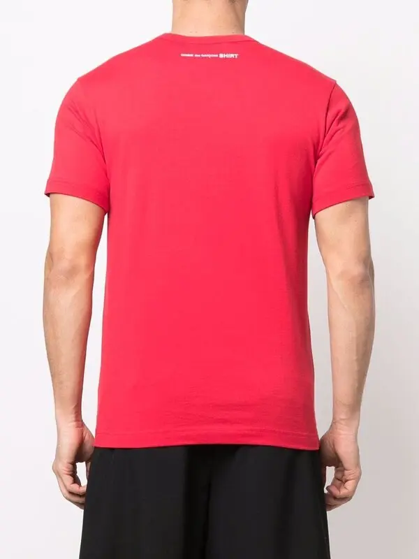 Comme Des Garçons Logo-print Cotton T-shirt - Red