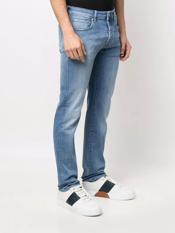Incotex Stonewashed Straight-leg Jeans - Blue