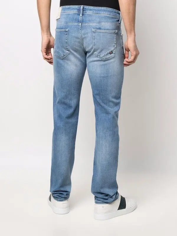 Incotex Stonewashed Straight-leg Jeans - Blue