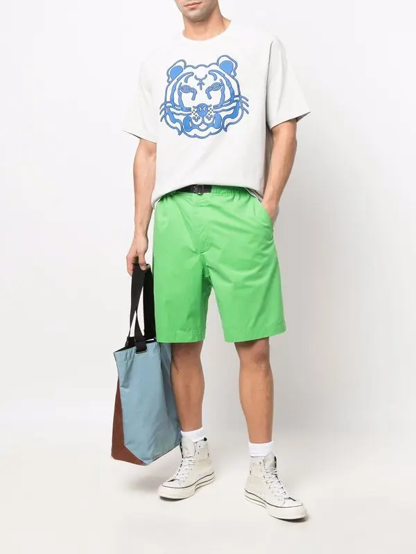 Kenzo Belted Logo Patch Shorts