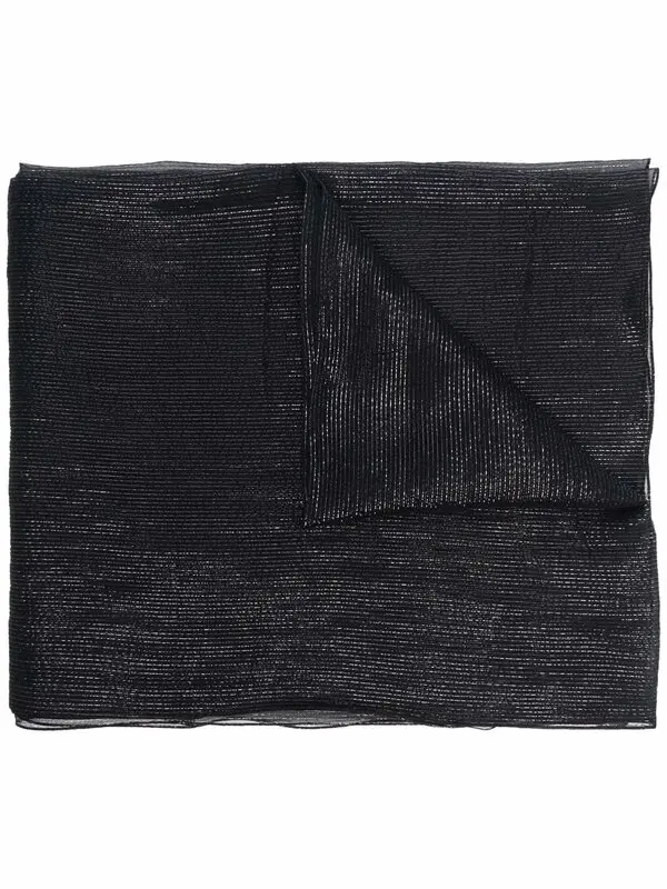 Emporio Armani Metallic-detail Scarf - Black