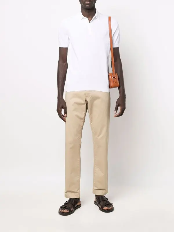 FILERIA Ribbed-trim Cotton Polo Shirt