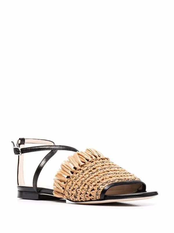 Fabiana Filippi Raffia-strap Leather Sandals
