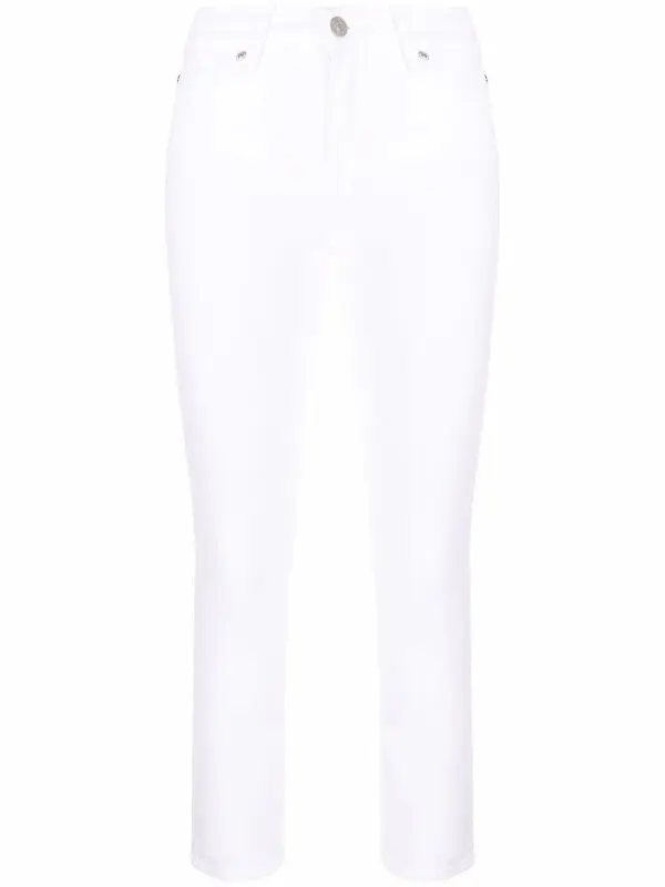 7 For All Mankind Roxanne Cropped Skinny Jeans - White