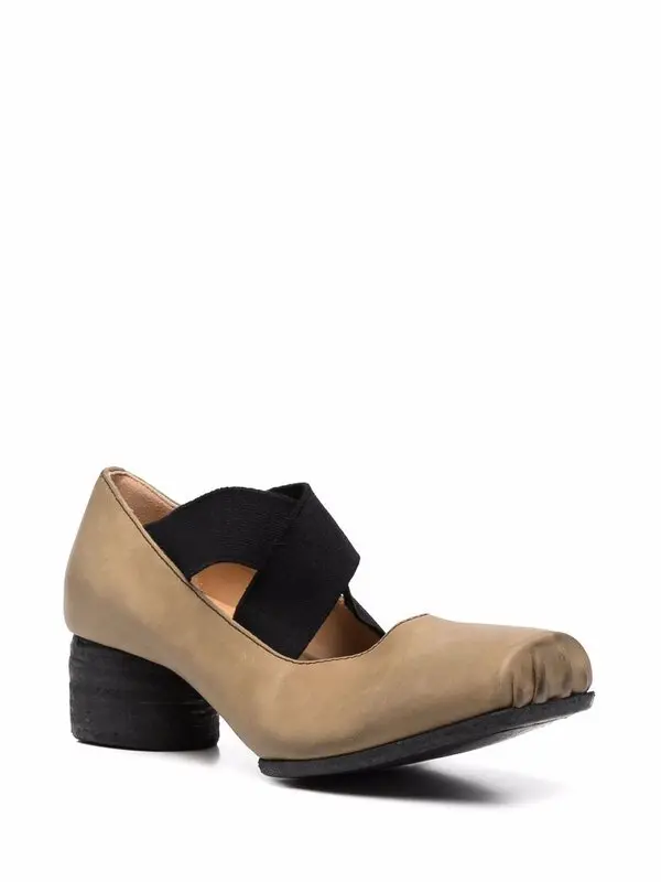UMA WANG Block-heel Leather Ballerina Shoes