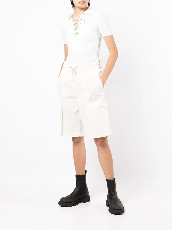 DION LEE Drawstring Track Shorts
