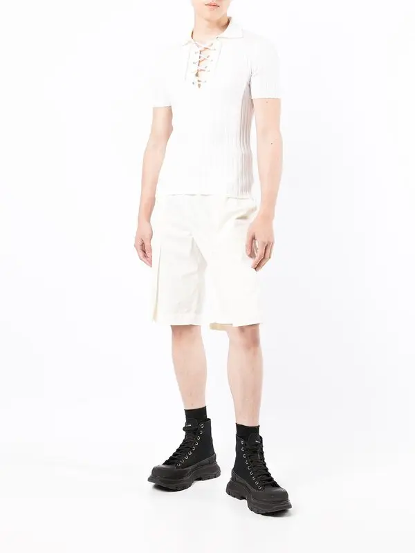 DION LEE Drawstring Track Shorts
